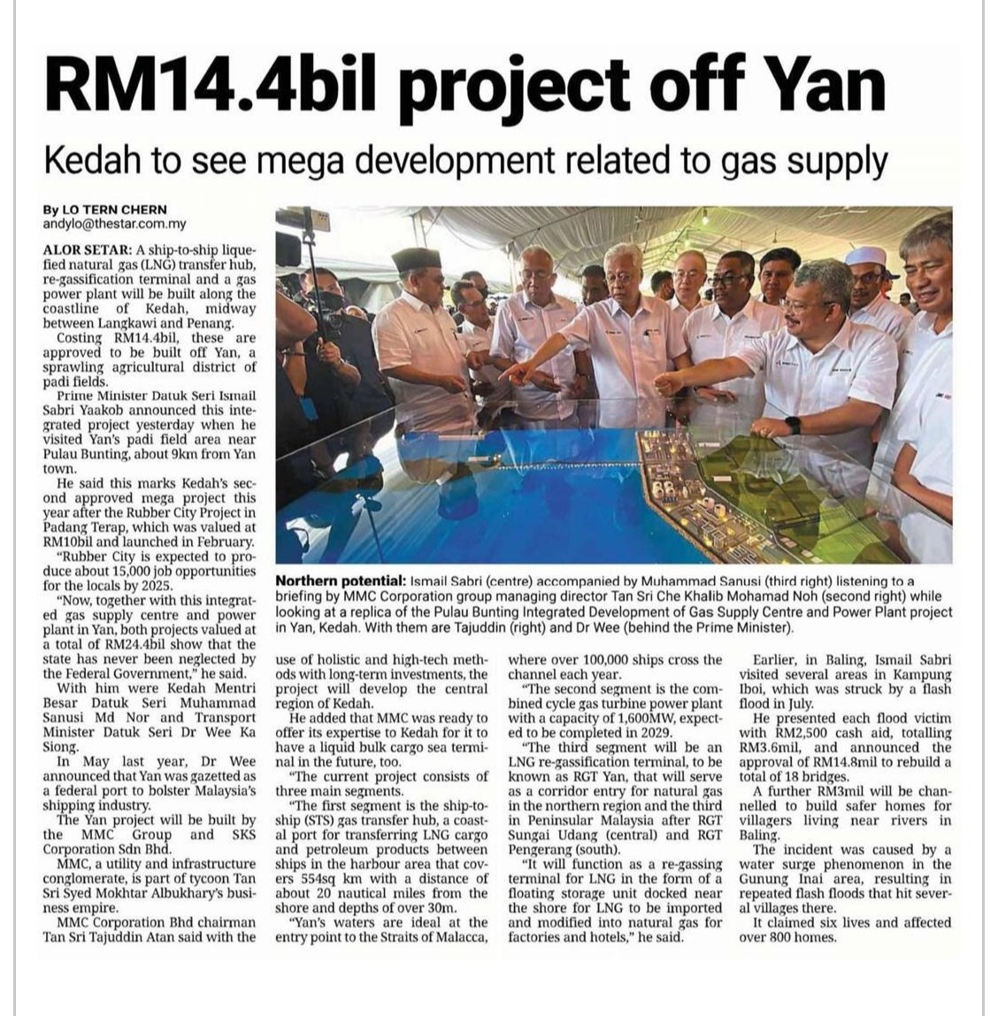 RM14.4bil project off Yan - MMC Port